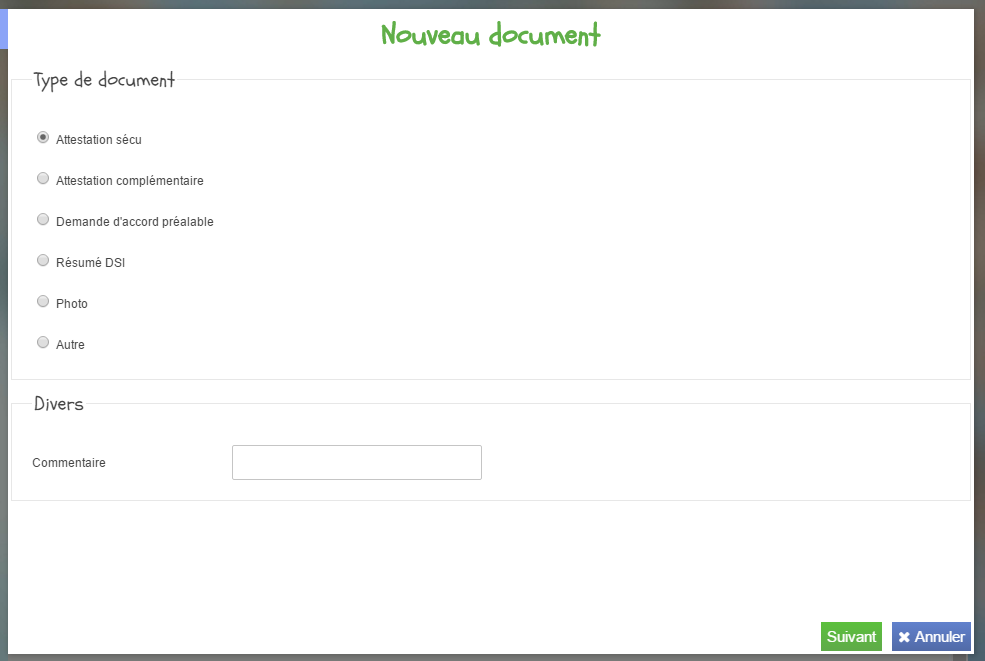 Numériser un document sur la fiche patient